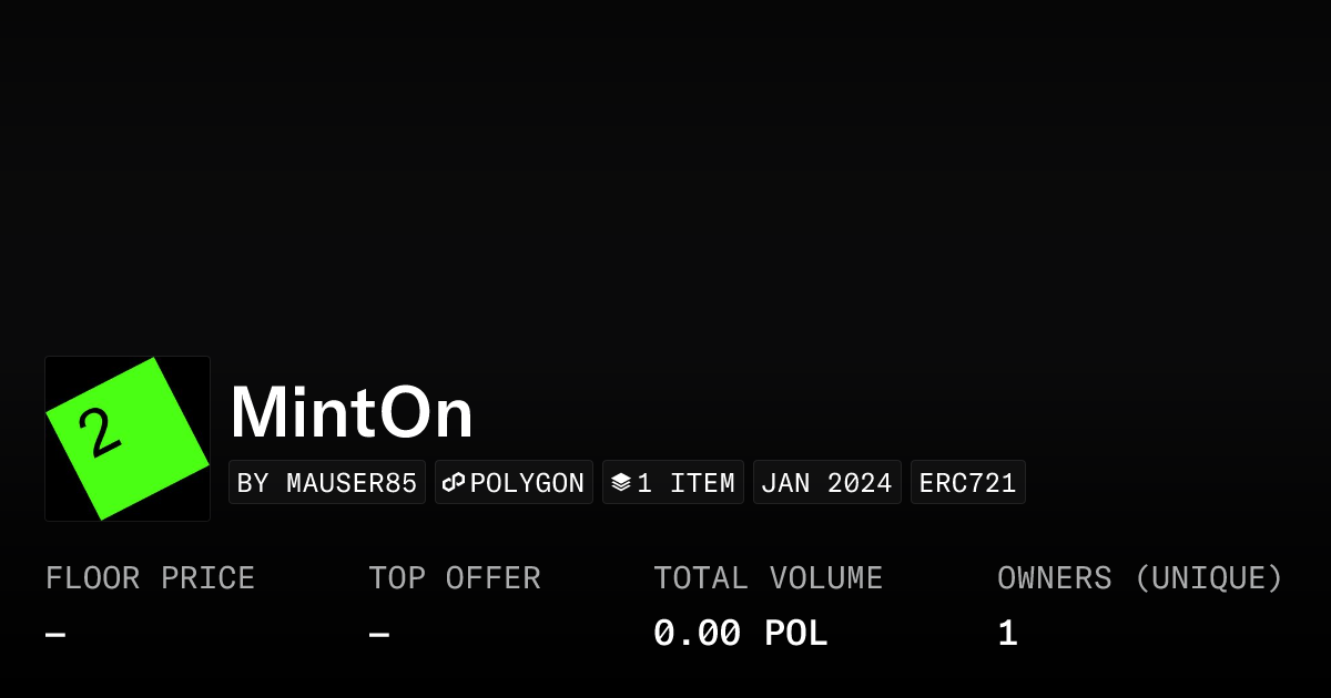 MintOn - Collection | OpenSea