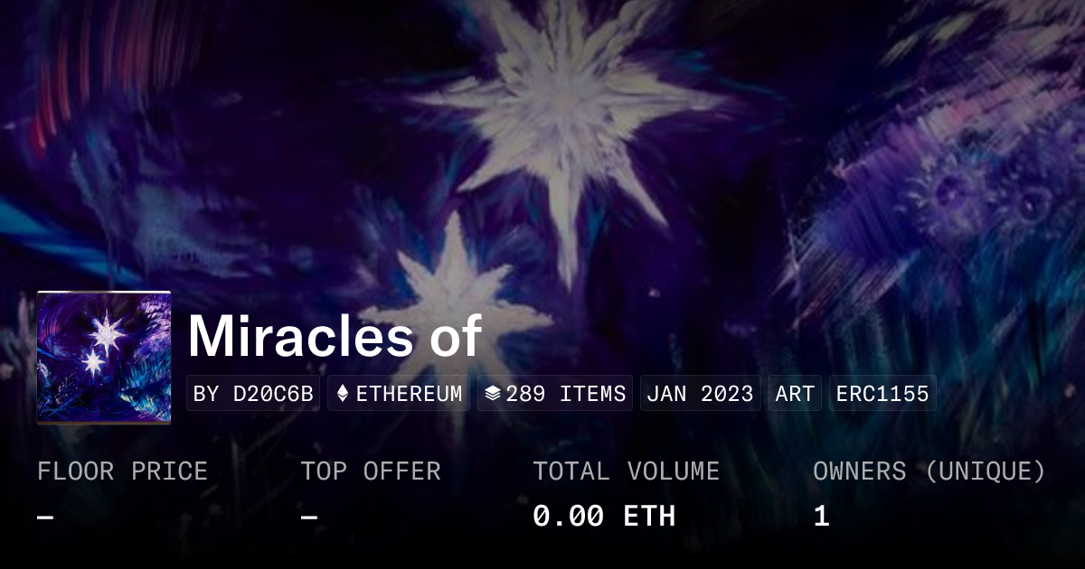 Miracles of - Collection | OpenSea