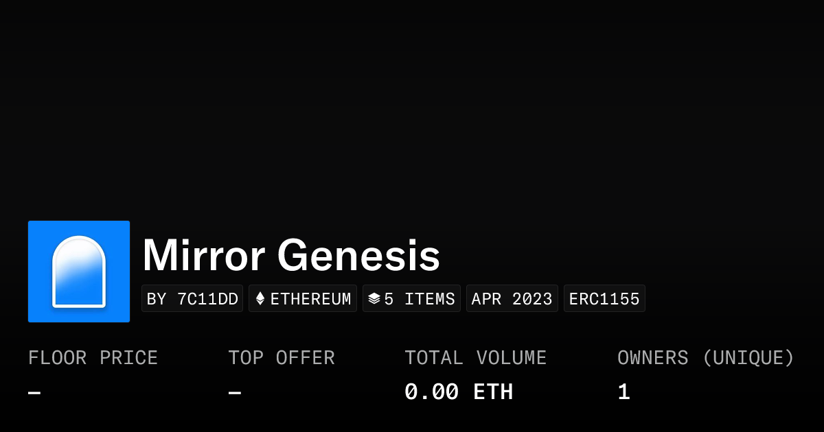 Mirror Genesis - Collection | OpenSea