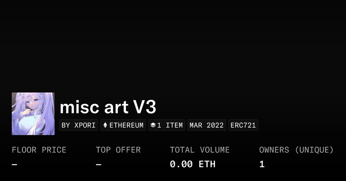 misc art V3 - Collection | OpenSea