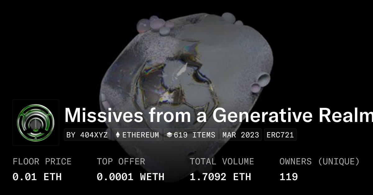 Missives from a Generative Realm - Collection | OpenSea