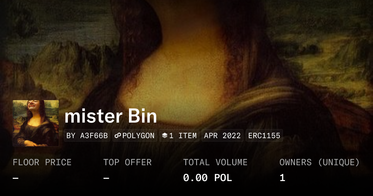 mister Bin - Collection | OpenSea