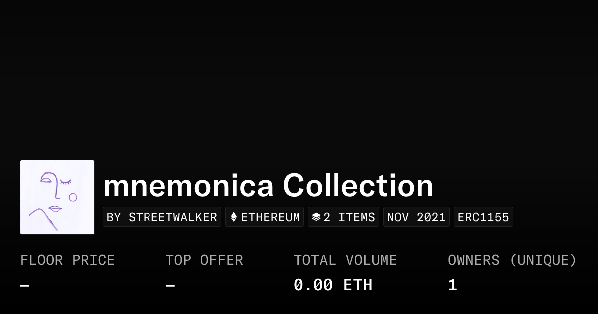 mnemonica Collection - Collection | OpenSea