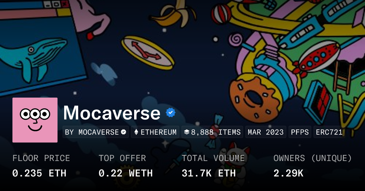 Mocaverse 1.8263 ETH - Collection | OpenSea