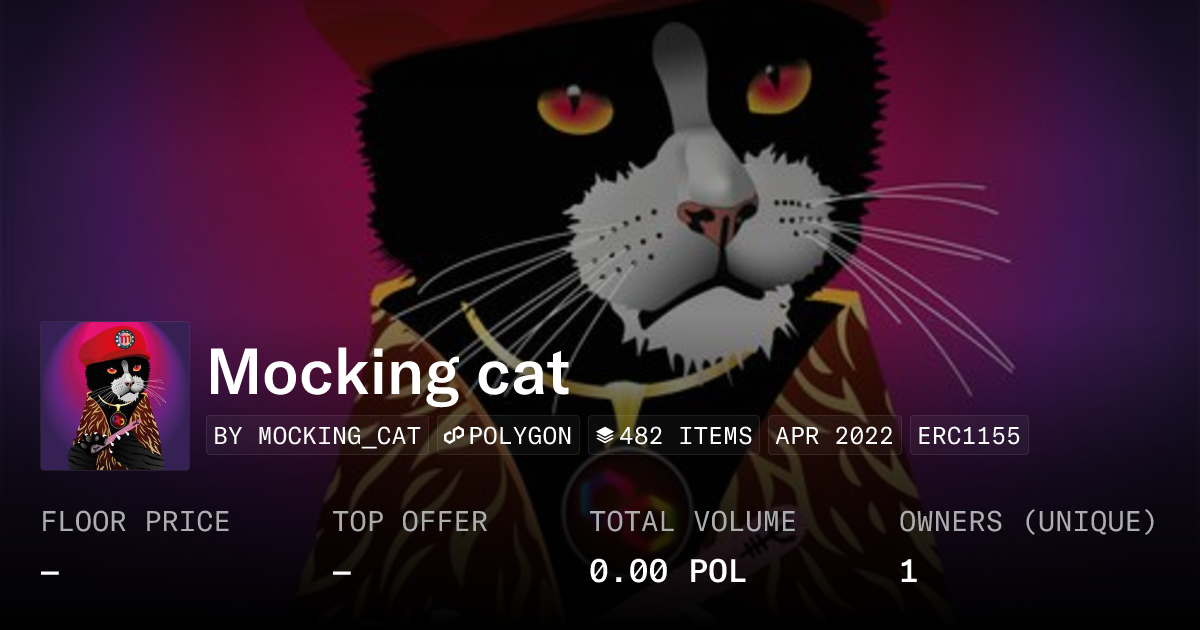 Mocking cat - Collection | OpenSea