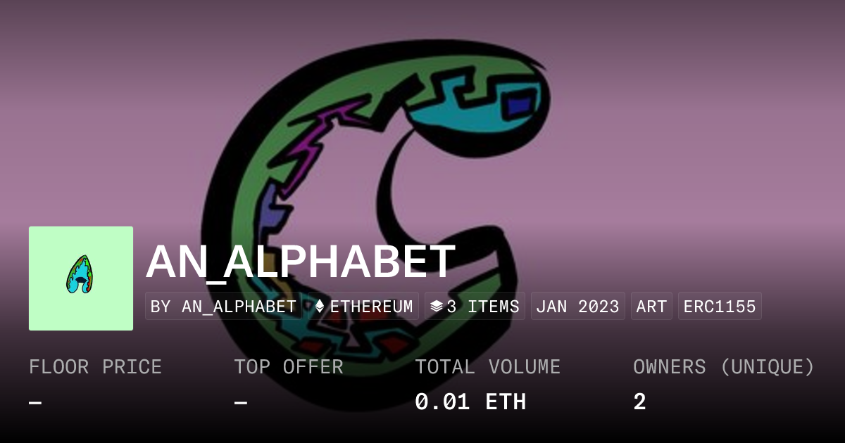 AN_ALPHABET - Collection | OpenSea