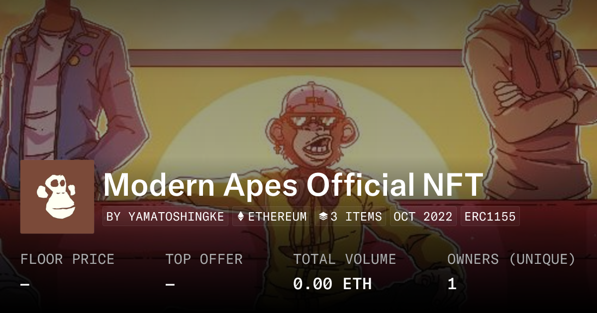 Modern Apes Official NFT - Collection | OpenSea