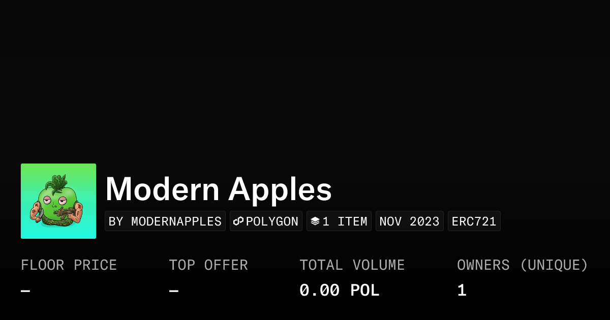 Modern Apples - Collection | OpenSea