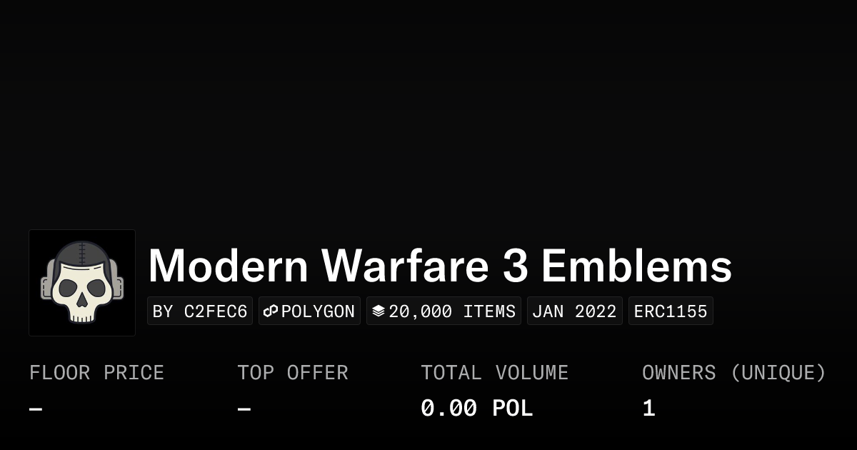 Modern Warfare 3 Emblems - Collection | OpenSea
