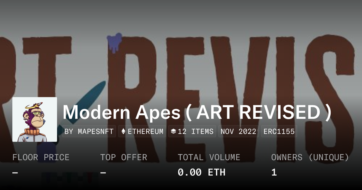 Modern Apes ( ART REVISED ) - Collection | OpenSea