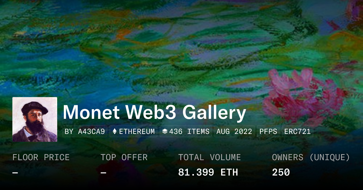 Monet Web3 Gallery - Collection | OpenSea