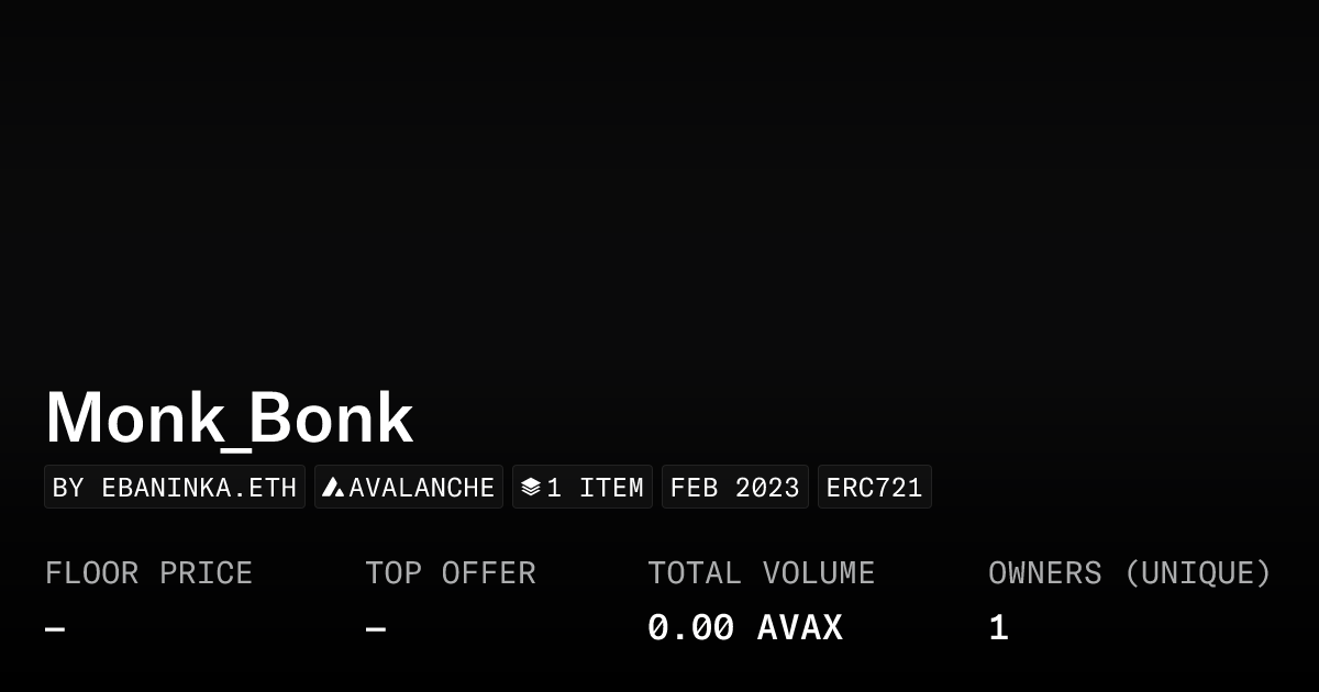 Monk_Bonk - Collection | OpenSea