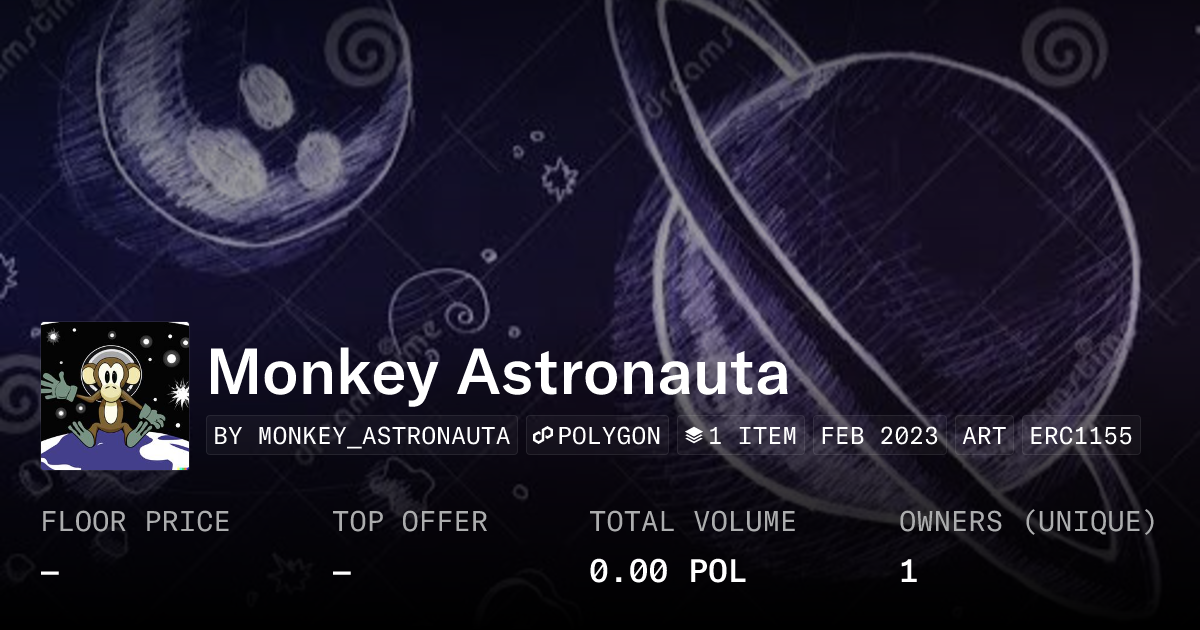 Monkey Astronauta - Collection | OpenSea