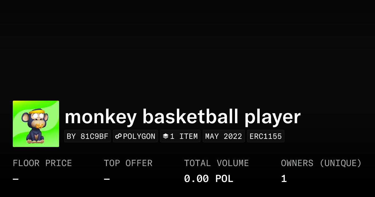 monkey basketball player - Collection | OpenSea