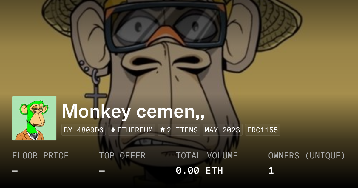 Monkey cemen,, - Collection | OpenSea