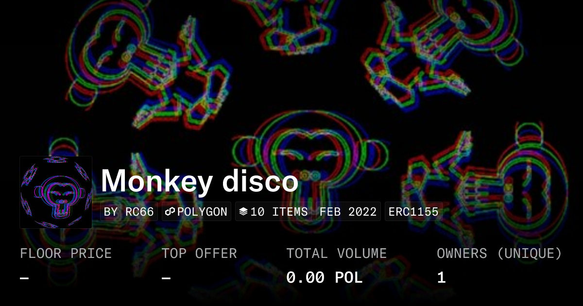 Monkey disco - Collection | OpenSea