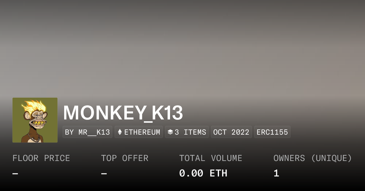 MONKEY_K13 - Collection | OpenSea