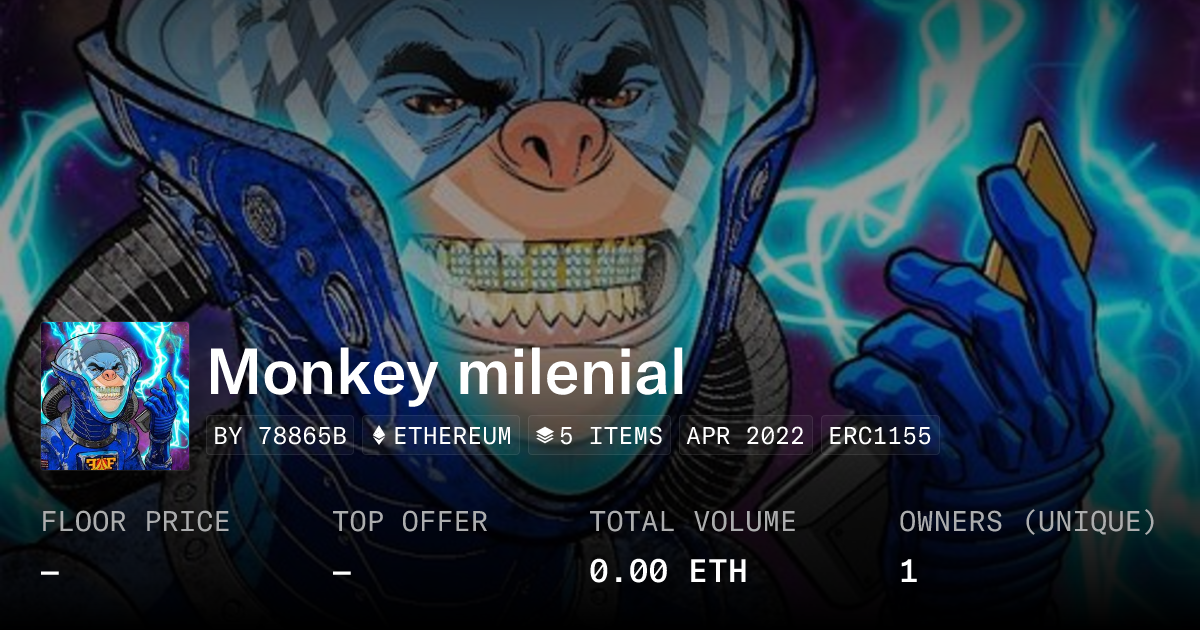 Monkey milenial - Collection | OpenSea