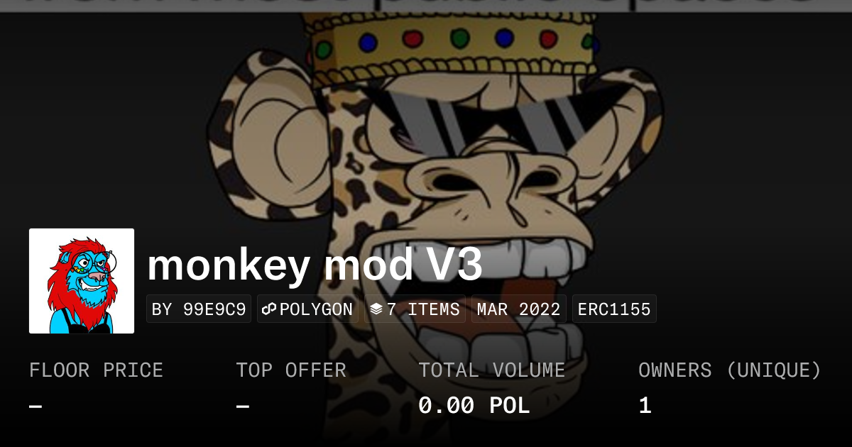 monkey mod V3 - Collection | OpenSea