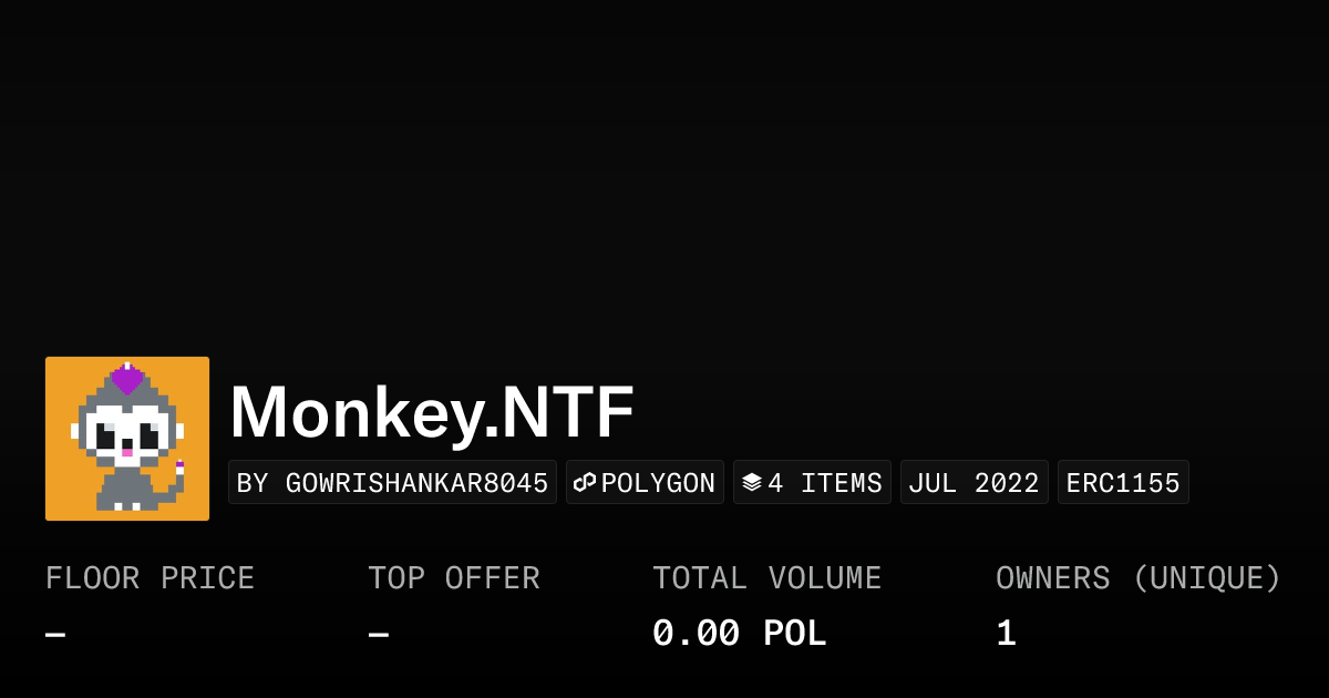 Monkey.NTF - Collection | OpenSea