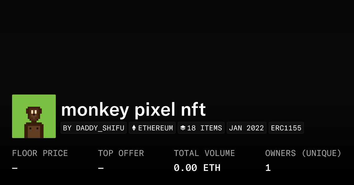 monkey pixel nft - Collection | OpenSea