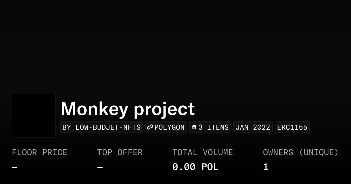 Monkey project - Collection | OpenSea