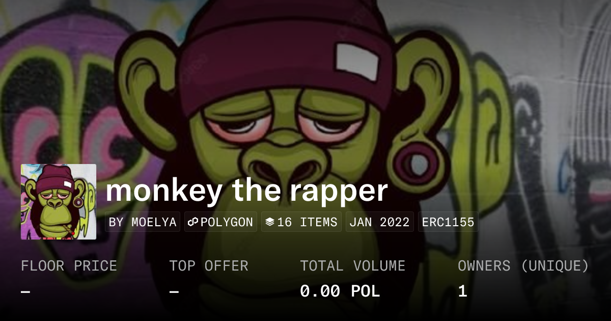 monkey the rapper - Collection | OpenSea