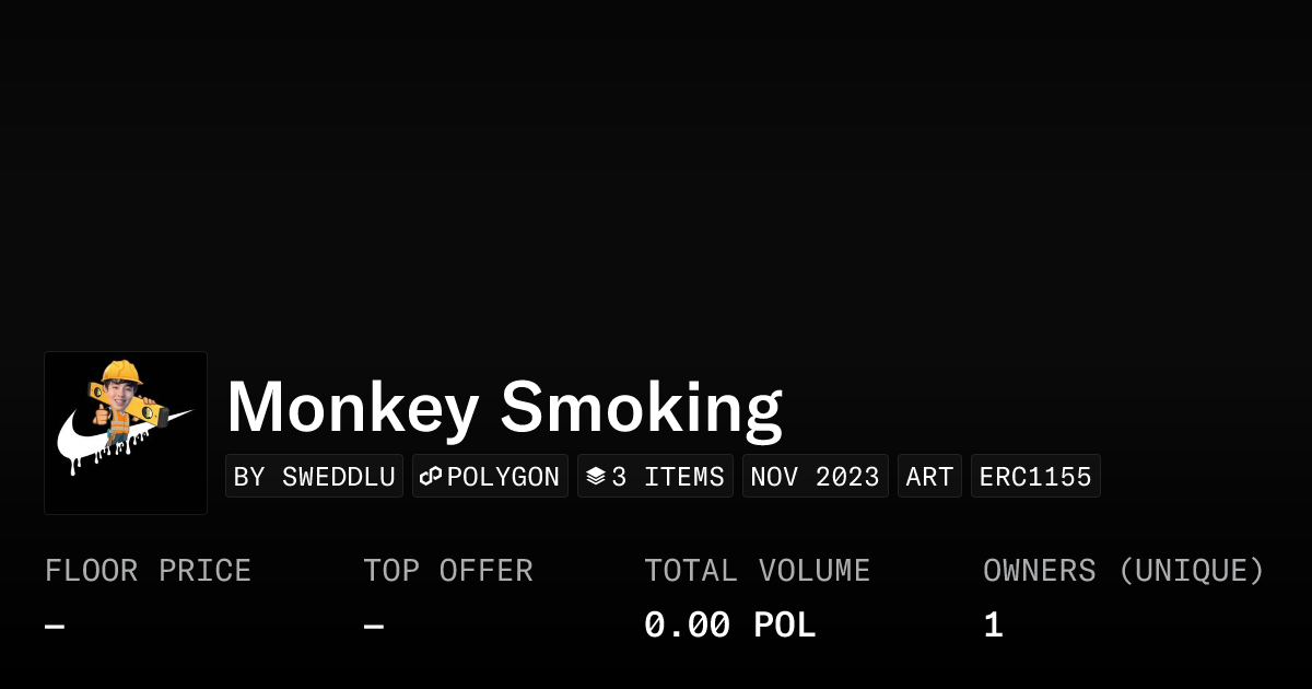 Monkey Smoking - Collection | OpenSea