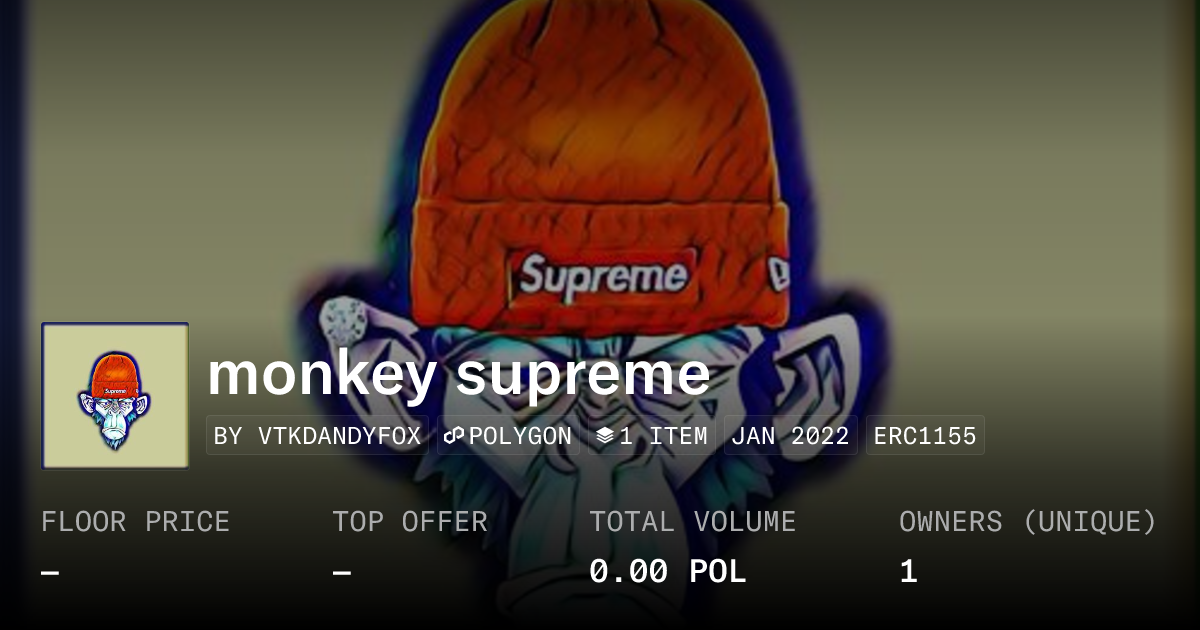 monkey supreme - Collection | OpenSea