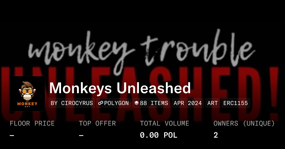 Monkeys Unleashed - Collection | OpenSea