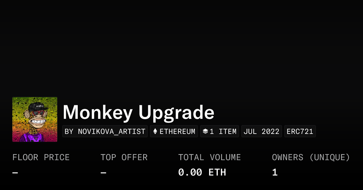 Monkey Upgrade - Collection | OpenSea