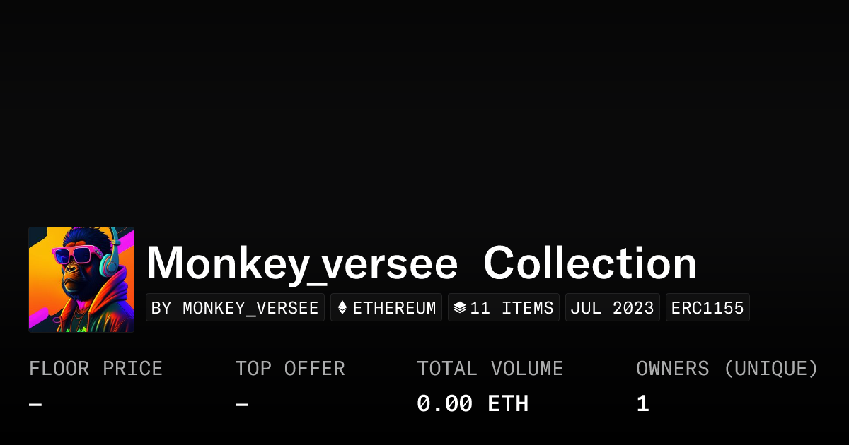 Monkey_versee Collection - Collection | OpenSea