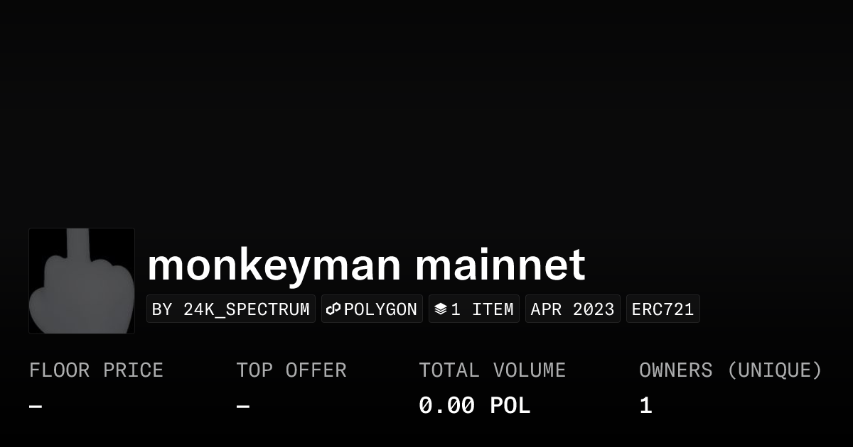monkeyman mainnet - Collection | OpenSea