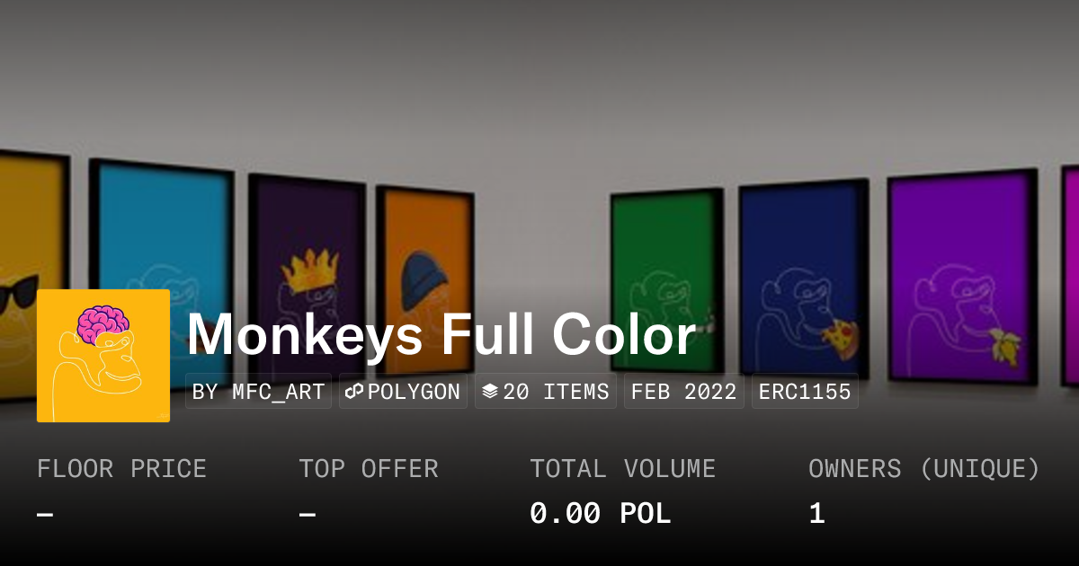 Monkeys Full Color - Collection | OpenSea
