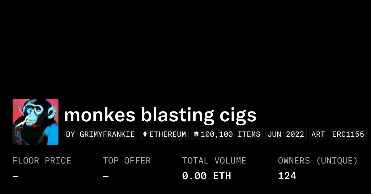 monkes blasting cigs - Collection | OpenSea