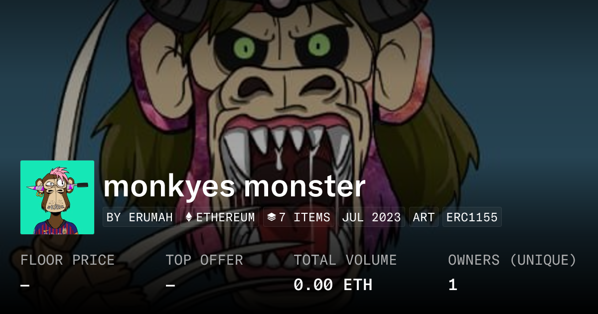 monkyes monster - Collection | OpenSea