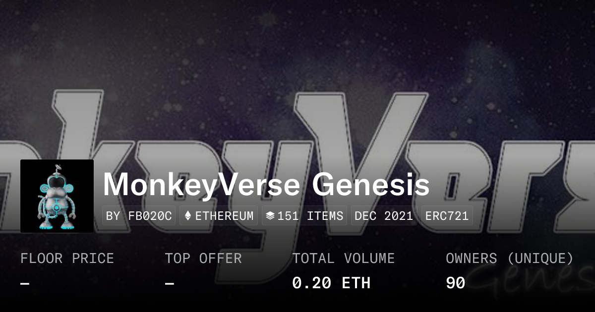 MonkeyVerse Genesis - Collection | OpenSea