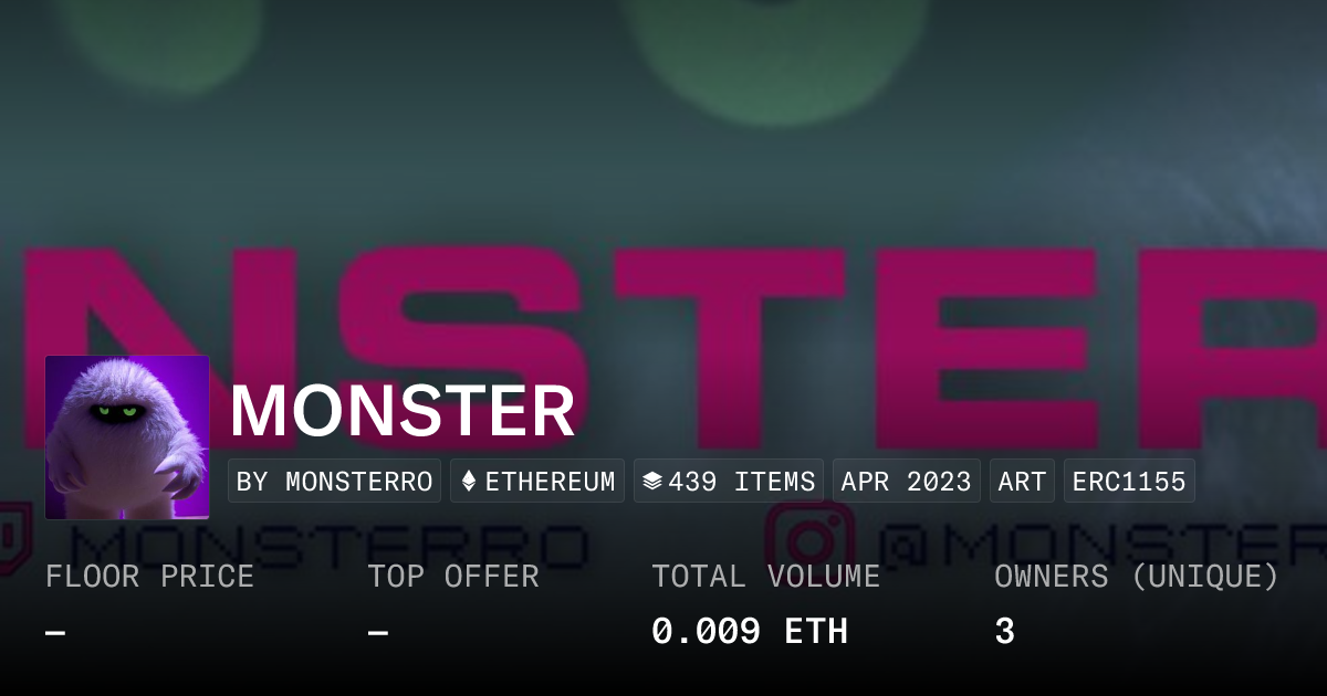 MONSTER - Collection | OpenSea