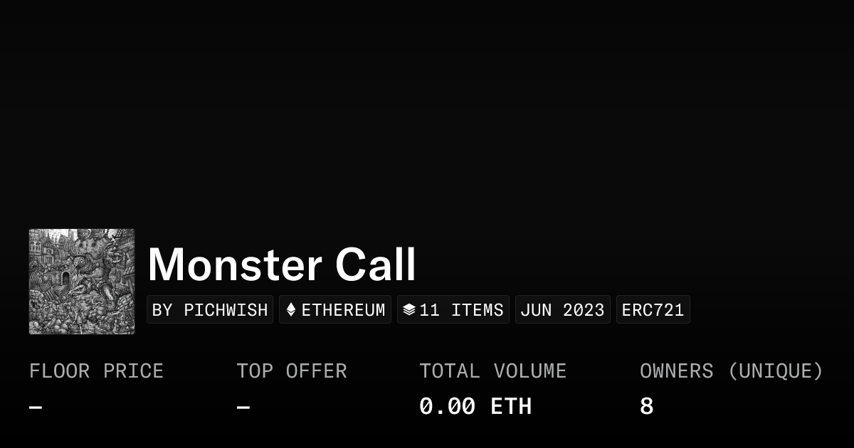 Monster Call - Collection | OpenSea