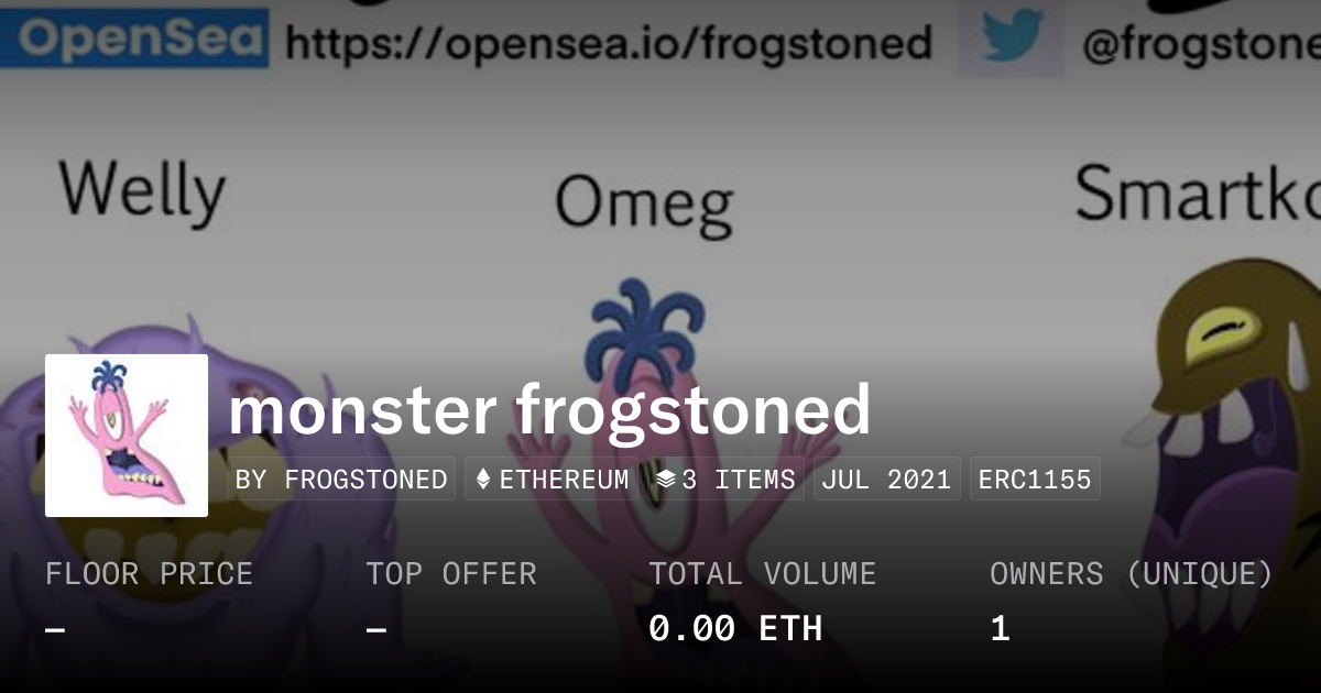 monster frogstoned - Collection | OpenSea