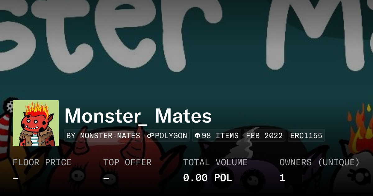 Monster_ Mates - Collection | OpenSea