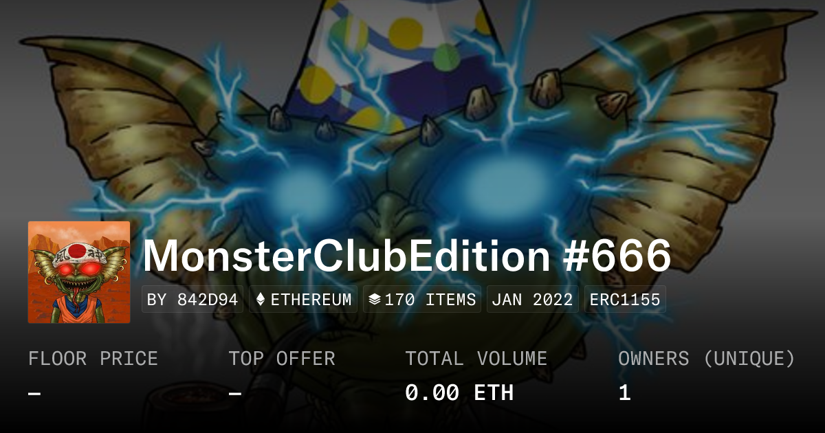 MonsterClubEdition #666 - Collection | OpenSea