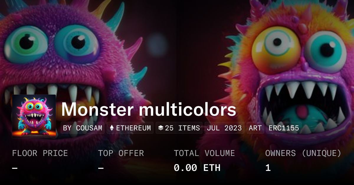 Monster multicolors - Collection | OpenSea