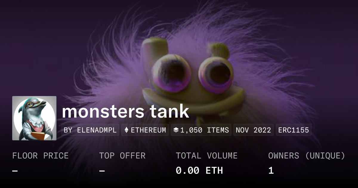 monsters tank - Collection | OpenSea