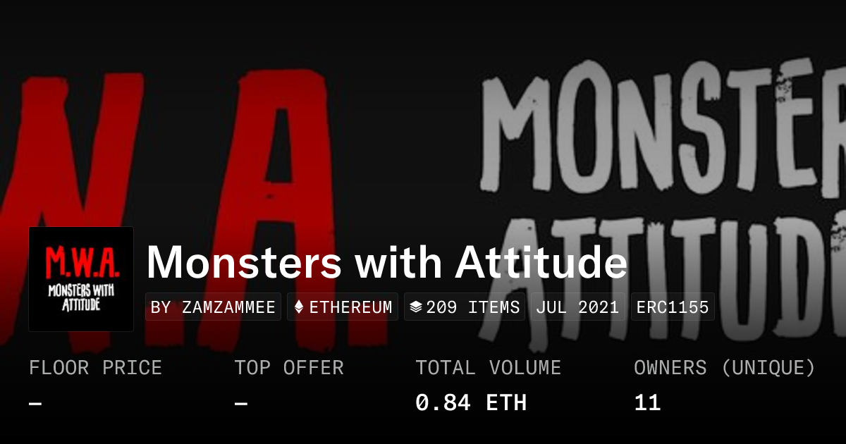 Monsters with Attitude - Collection | OpenSea