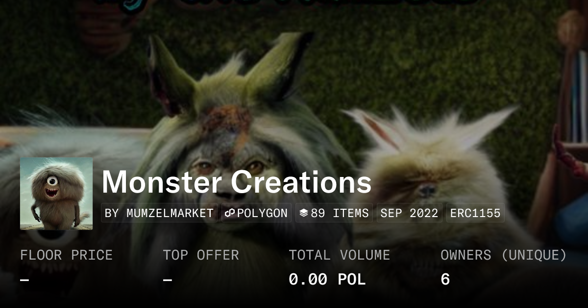Monster Creations - Collection | OpenSea