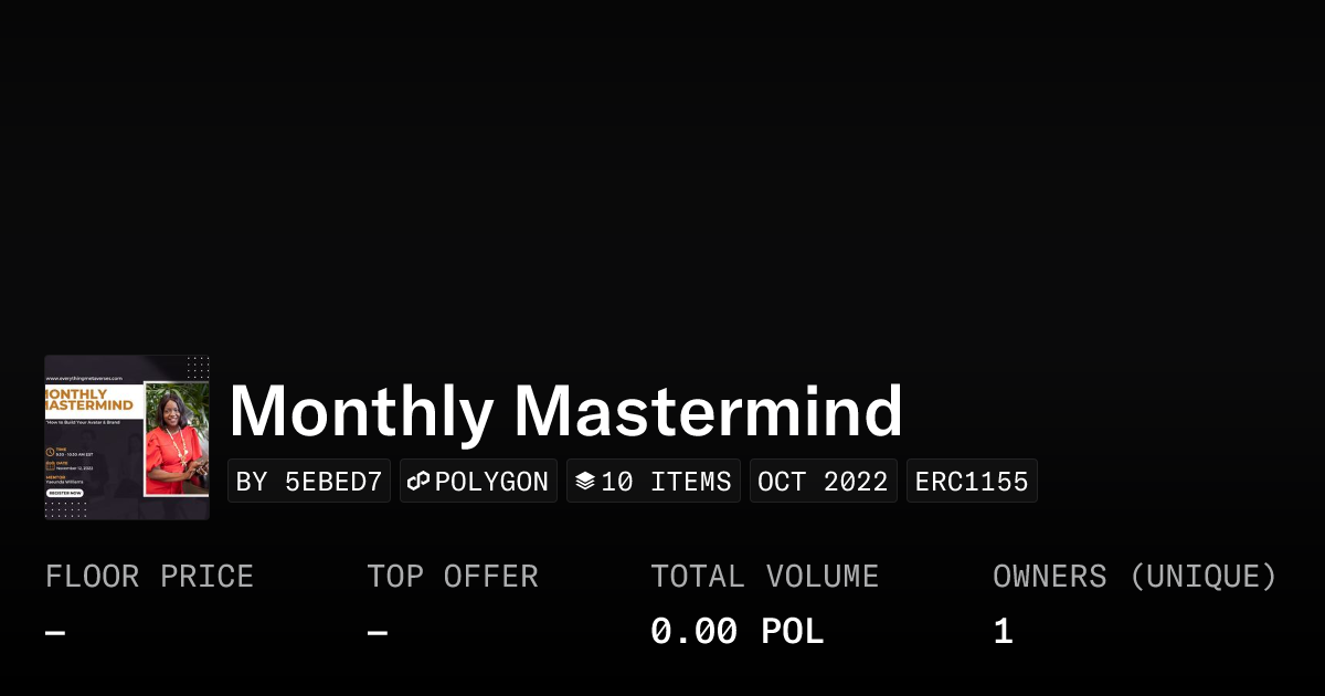 Monthly Mastermind - Collection | OpenSea