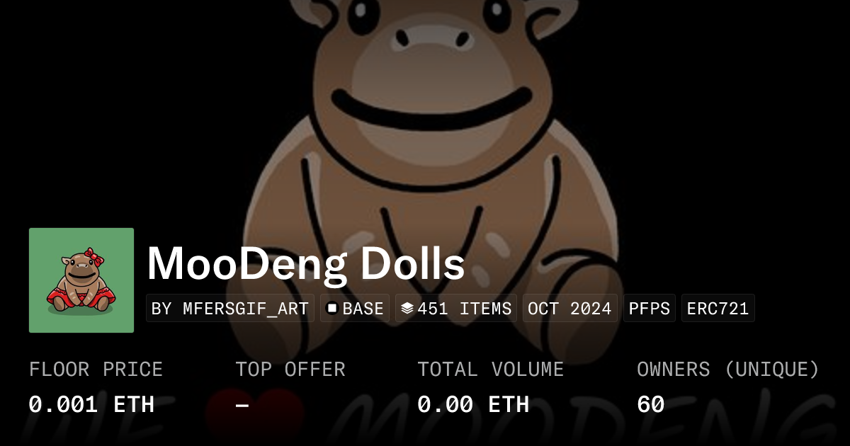 MooDeng Dolls - Collection | OpenSea