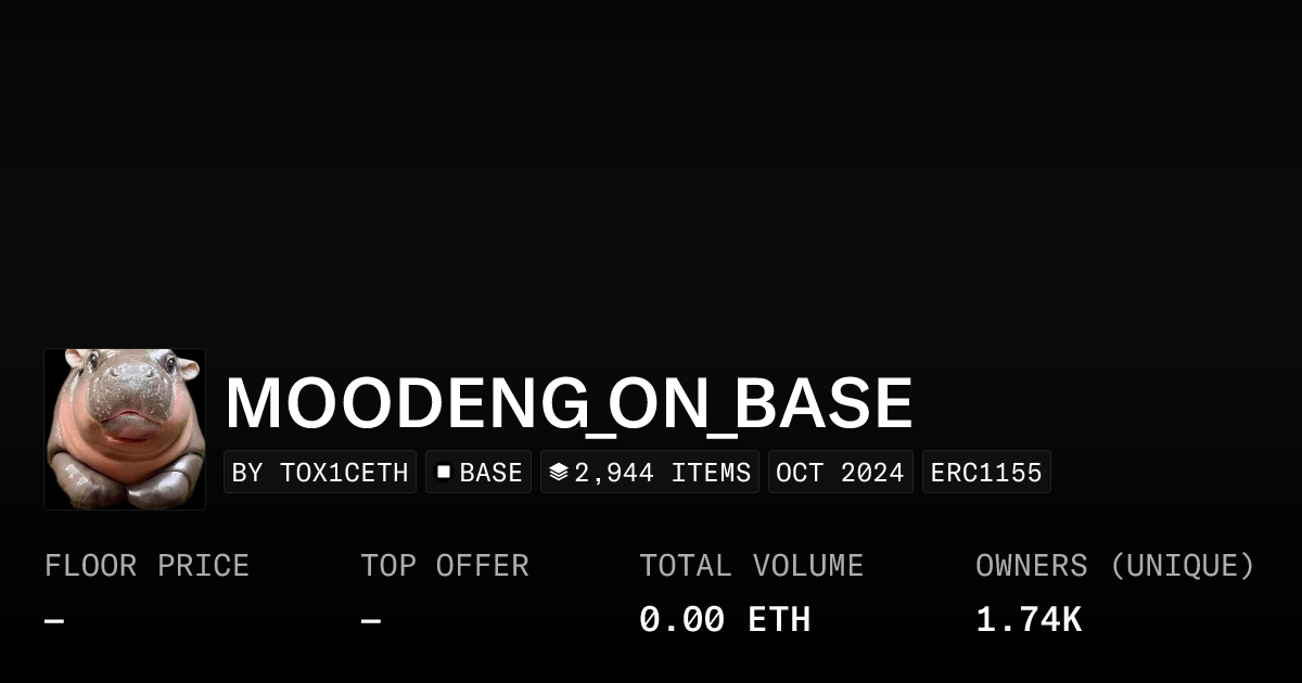 MOODENG_ON_BASE - Collection | OpenSea