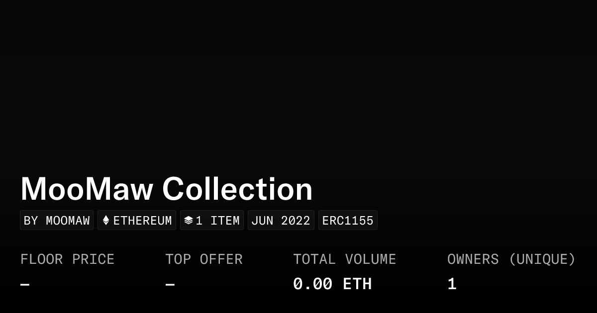MooMaw Collection - Collection | OpenSea